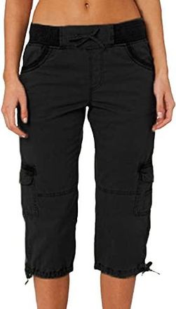 Generic Bermuda Jean Femme Grande Taille Blanc Simili Pied Musculation Jaune Sculptant Jersey Doubl&eacute; Galbant Bretelle Genou Haut Trop Mettre 2020 Look Debarde