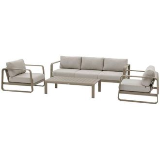 Hesperide Gartenm&ouml;bel Domilly Caf&eacute; 5-Sitzer aus Olefin und Aluminium - Hesp&eacute;ride