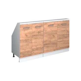 Vicco Ensembles de Meuble de Rangement sous Pente Rion, Ch&ecirc;ne dor&eacute;/Blanc, Lot de 2