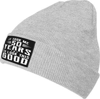 Generic Il ma Fallu 50 Ans pour &Ecirc;tre Aussi Belle. Femme Homme Bonnet De Trawler L&eacute;ger Bonnets Tricot&eacute; Doux Skull Cap pour Casque Moto Course &Agrave; Pied Jogging