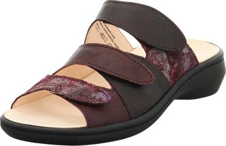 Think Think Camilla Damen chromfrei gegerbte nachhaltige Pantolette, VINO/Kombi 9000, 42 EU