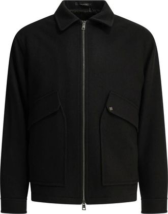 Tagliatore Homme, Vestes, Noir, Taille: 2XL Blouson Bombeur en Laine M&eacute;lang&eacute;e zipp&eacute;