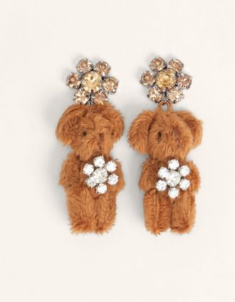 Bimba & Lola Bimba Y Lola Pl&uuml;sch-Ohrringe braun