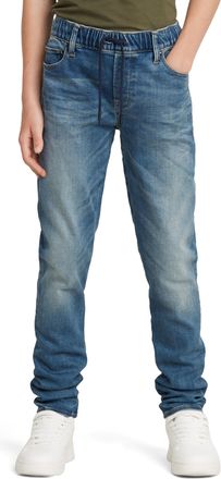 G-Star Jungen SS22317 3301 Slim Pull-UP Jeans Jeans, Blau (Sun Faded Indigo Destroyed D24921-01-C041), 14 Jahre
