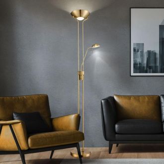 Globo Lighting Lampadaire led lampe de lecture à intensité variable lampe de salon flexible plafonnier projecteur lampadaire, 1x 16W 1440lm, 1x 4,5W 360lm blanc