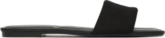 Calvin Klein Pantoletten Calvin Klein Square Flat Sndl Canvas Hw HW0HW03129 Schwarz