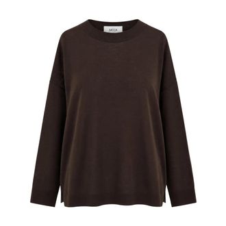 Jucca Rundhals-Strickpullover - - Knitwear - Damen - Braun - XL