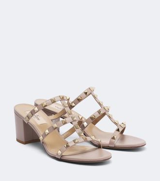 Valentino Garavani Mules Rockstud en cuir