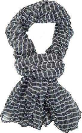Ella Jonte &Eacute;charpe l&eacute;g&egrave;re pour homme &agrave; rayures rouge, bleu, noir ou gris blanc, gris, taille unique