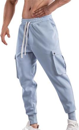 Generic Jogging Homme Pantalon Jogging Homme Pantalon Survetement Homme Confortable Classique - Cargo Sport Homme Grande Taille avec Grandes Poches - Id&eacute;al Ru