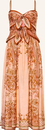 Zimmermann Seidenkleid Aster Mit Cut-Outs rosa
