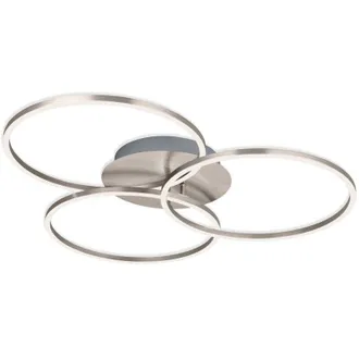 Briloner Plafonnier led leuchten frame, 40 w, 4400 lm, IP20, nickel mat, métal-plastique, intensité lumineuse variable, 71,7 x 67,4 x 10,3 cm