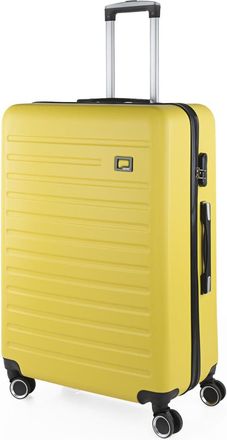 Skpat Trolley Handgep&auml;ck Cabin Trolley Koffer Reisekoffer Hartschalenkoffer mit Zahlenschloss - Kabinengep&auml;ckgr&ouml;&szlig;e 55x40x20, Gelb