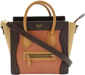 Celine Sac &agrave; main Pre-owned Luggage Nano Shopper en cuir - Femme - Pre-owned - Brun - Taille: ONE Size