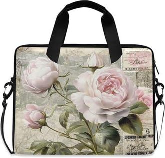 Alaza Sac pour ordinateur portable de 40,6 à 15,6 pouces, motif renard, herbe, lune, sac pour ordinateur portable, sac à bandoulière pour femme, homme, étud