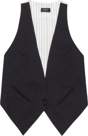 Nenette Femme, Vestes, Noir, Taille: 38 FR Fiandre Gilet