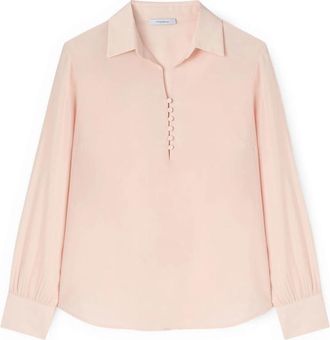 Motivi Bluse mit Satin-Kragen - - Blouses & Shirts - Damen - Rosa - XS