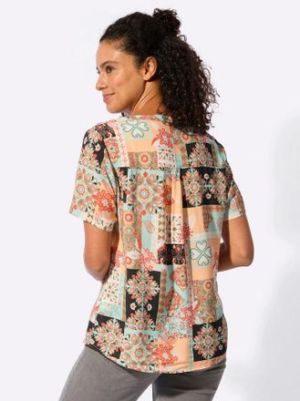 Witt Klassische Bluse Druckbluse Kurzarm