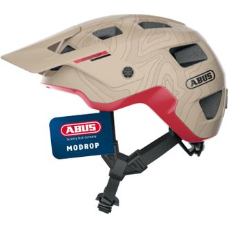 ABUS MTB-Helm MoDrop - robuster Fahrradhelm mit guter Belüftung für Mountainbiker - individuelle Passform - für Damen und Herren - Beige Matt, M