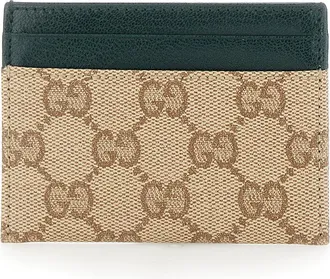 Gucci GG Canvas and Leather Card Case - Beige