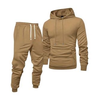 Generic Surv&ecirc;tement cargo 2 pi&egrave;ces pour homme - Surv&ecirc;tement de sport 2 pi&egrave;ces avec poches - Automne - Hiver - D&eacute;contract&eacute; - Confortable - Surv&ecirc;tement de cours
