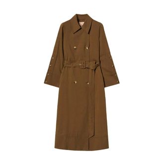 Twinset Femme, Manteaux, Brun, Taille: 36 FR Trench Manteaux