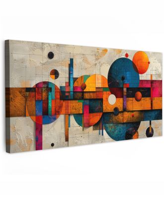 MuchoWow &copy; Leinwand Bilder XXL 100x50 cm Wanddeko Gro&szlig; Wohnzimmer Aesthetic Room Decor Deko Zimmer Wandbilder Modern Panorama Gro&szlig;es Wandbild Kunst - Bunt - Mo