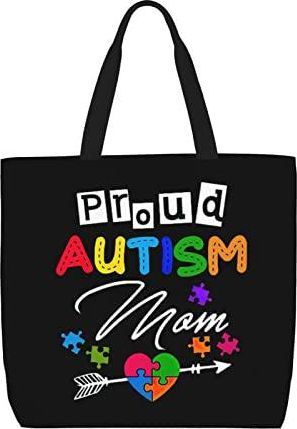 Generic Sac De Courses Maman Fi&egrave;re DUn Enfant Autiste Sac &Agrave; Dos De Grande Capacit&eacute; Lavables Sacs En Toile Pour Femmes, Pour Femmes, Filles, Tous Les Jours, Sh