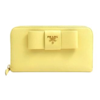 Prada Portefeuille long (bi-pli) Pre-owned - Femme - Pre-owned - Jaune - Taille: ONE Size