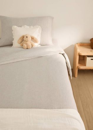 Mango Housse de couette enfant lin lav&eacute; lit 90 cm beige - Home - Lit 90 cm - MANGO HOME