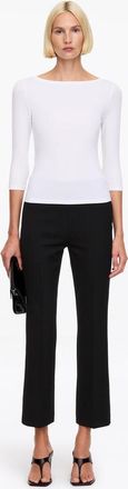 Arket Cropped-Hose Mit Geradem Bein -Schwarz