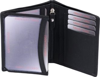 LEAS Ausweishülle, Ausweismappe RFID-Schutz in Echt-Leder, schwarz Card-Collection