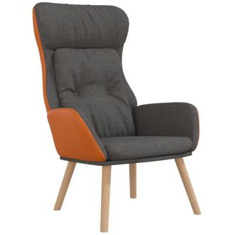 vidaXL Relaxsessel Dunkelgrau Stoff und pvc Vidaxl