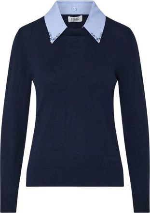 Liu Jo Rundhals-Strickpullover - - Knitwear - Damen - Blau - S