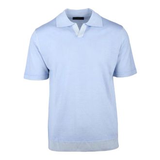 Daniele Fiesoli Homme, Tops, Bleu, Taille: L Polo en maille