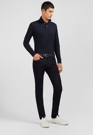 Eden Park Jean Bleu Marine En Coton Extensible