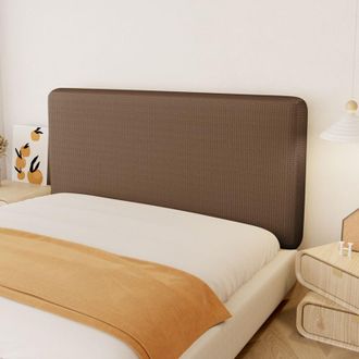 Generic Stretch Kopfteil Bezug King Queen Full Size Hochelastischer Bettkopfteil Bezug Staubdichter Schutzh&uuml;lle f&uuml;r Schlafzimmerdekoration Leichter Kaffee Ges