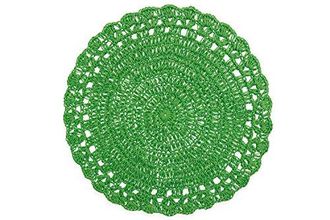 Villa D'Este Home Tivoli Villa d Este Home Tivoli geh&auml;kelt Platzsets, rund, Bast, gr&uuml;n, 38 x 38 cm