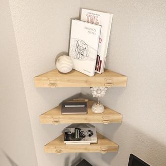 Hanah Home Stylish Oak Wall Shelf, 39.4 x 5 x 14.5 cm | 100% Melamine Coated Particle Board, 8 mm Thick | Perfect for Modern Home Decor & Organization