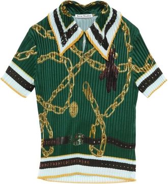 Acne Studios Femme, Blouses et Chemises, Multicolore, Taille: 42 FR Chemisier Pliss&eacute; Imprim&eacute;