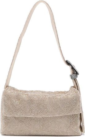 Benedetta Bruzziches Goldene Kristall-Schultertasche mit Seidenfutter - - Bags - Damen - Gelb - ONE SIZE