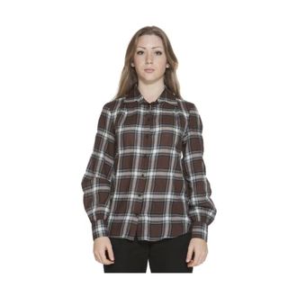 GANT Femme, Blouses et Chemises, Brun, Taille: 42 FR Chemise Slim &agrave; Manches Longues