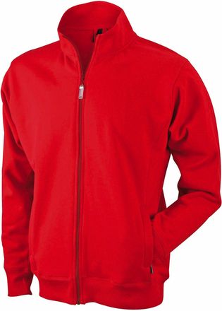 James & Nicholson Sweat-Jacke aus formbest&auml;ndiger Sweat-Qualit&auml;t XXL,Red