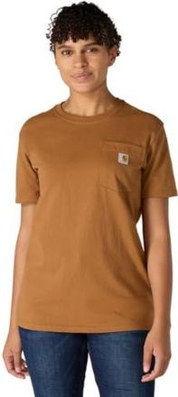 Carhartt Work in Progress T-shirt ample &agrave; manches courtes et poches K87 SHIRT Femme, Marron, XS