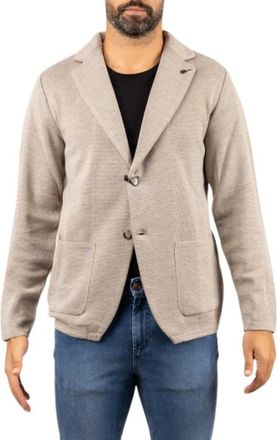 Paoloni Giacca in maglia - Homme - Vestes - Beige - Taille: 2XL