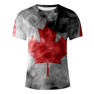 Generic T-shirt pour homme - T-shirt canadien pour homme - Drapeau patriotique canadien, rouge, XXL