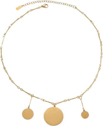 Dansk Copenhagen Collier court Nora - Femme - Accessoires - Jaune - Taille: ONE Size