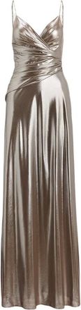 Ralph Lauren Femme, Robes, Gris, Taille: 32 FR Pleated Metallic Chiffon Sleeveless Gown