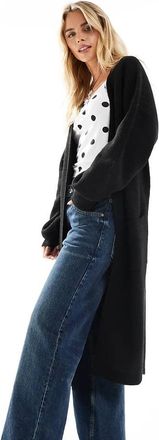 Miss Selfridge Gilet long - Noir