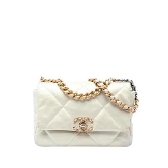 Chanel Pre-owned Medium 19 Flap Bag - - Pre-owned - Damen - Wei&szlig; - ONE SIZE